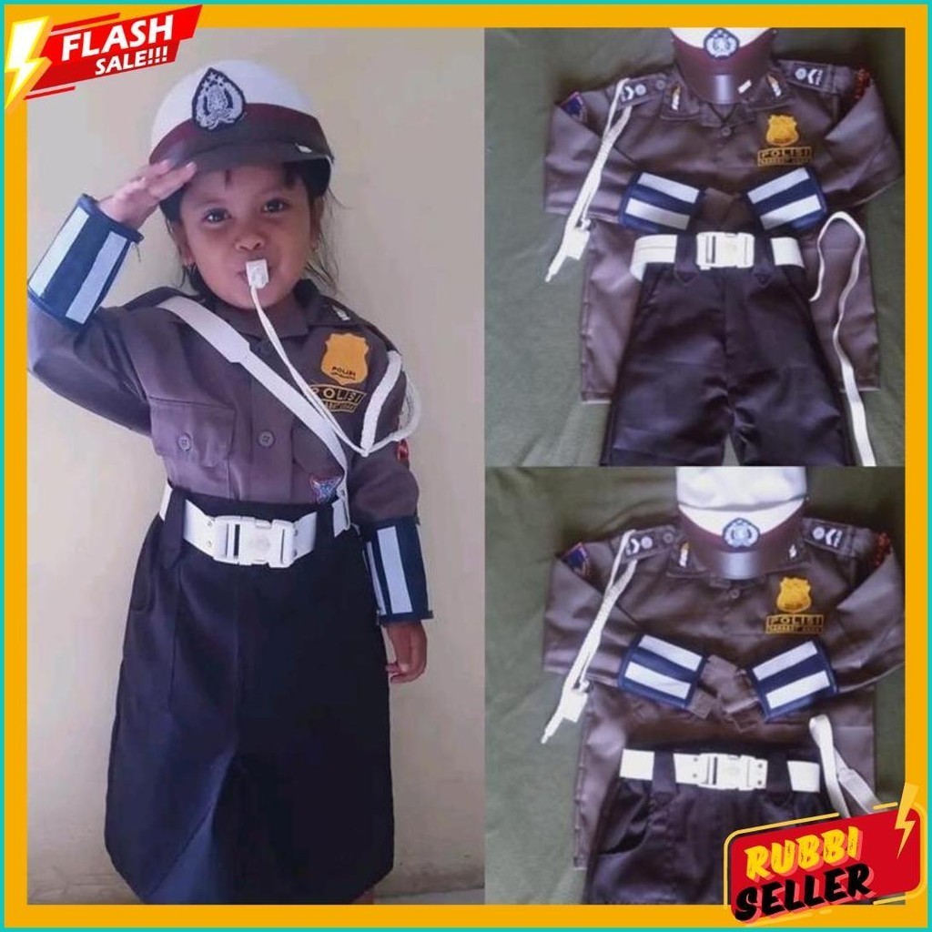 Jual Baju Seragam Polisi Anak Kecil/ Pocil/ Seragam Satlantas Anak ...
