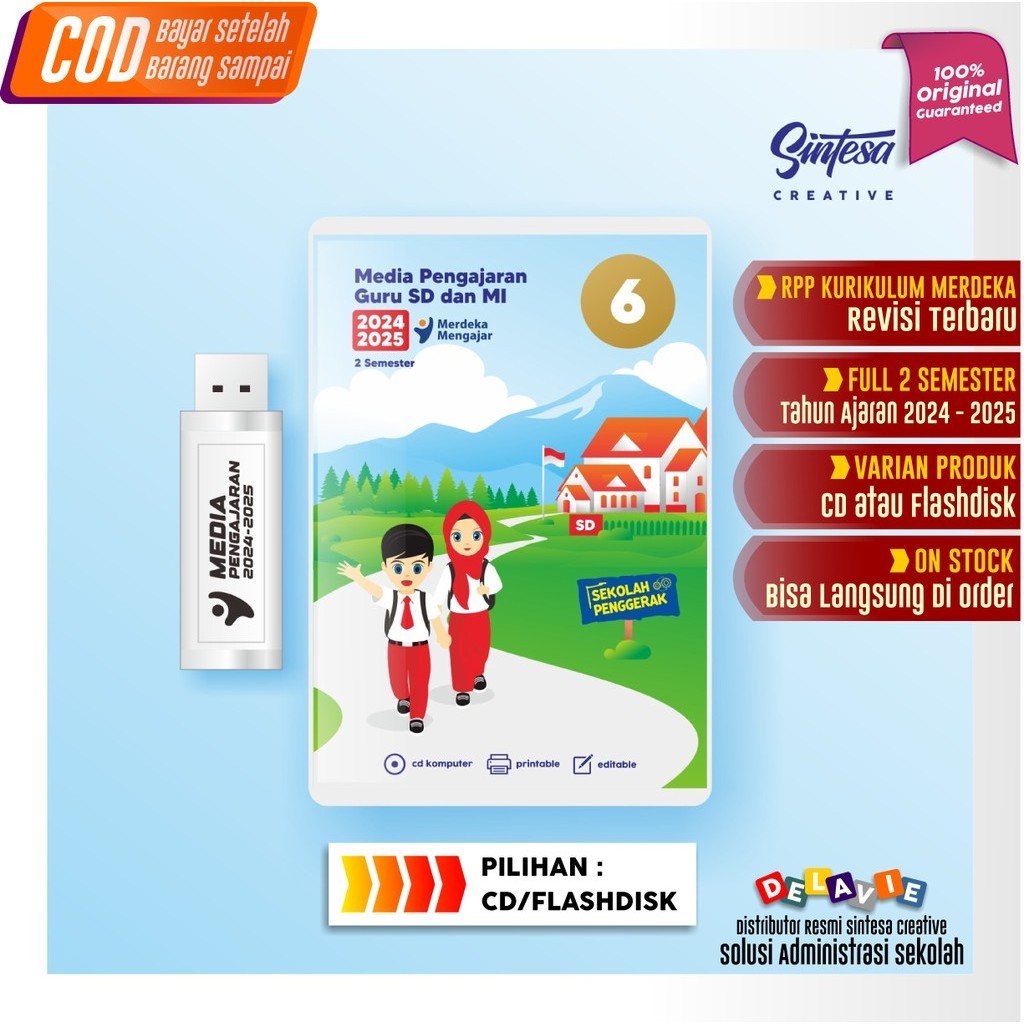 Jual CD/FLASHDISK RPP PERANGKAT PEMBELAJARAN SD/MI KELAS 6 MODUL AJAR ...