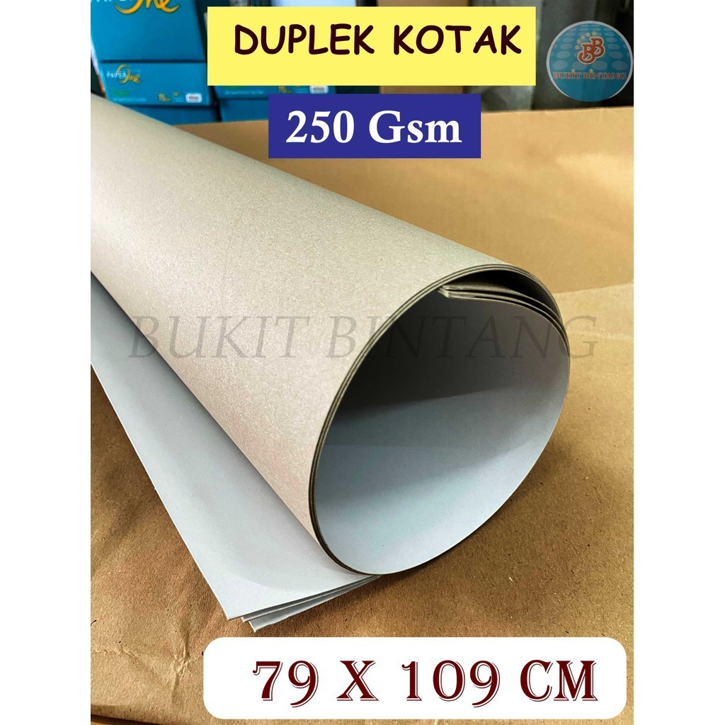 Jual Duplek Coated / Duplek Kotak 250 Gsm Ukuran Plano 79 x 109 Cm ...