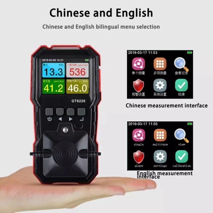 Jual NEW SERIES MULTI GAS DETECTOR 4 IN 1 H2S CO O2 EX/LEL GAS SENSOR METER DETEKTOR ORIGINAL ...