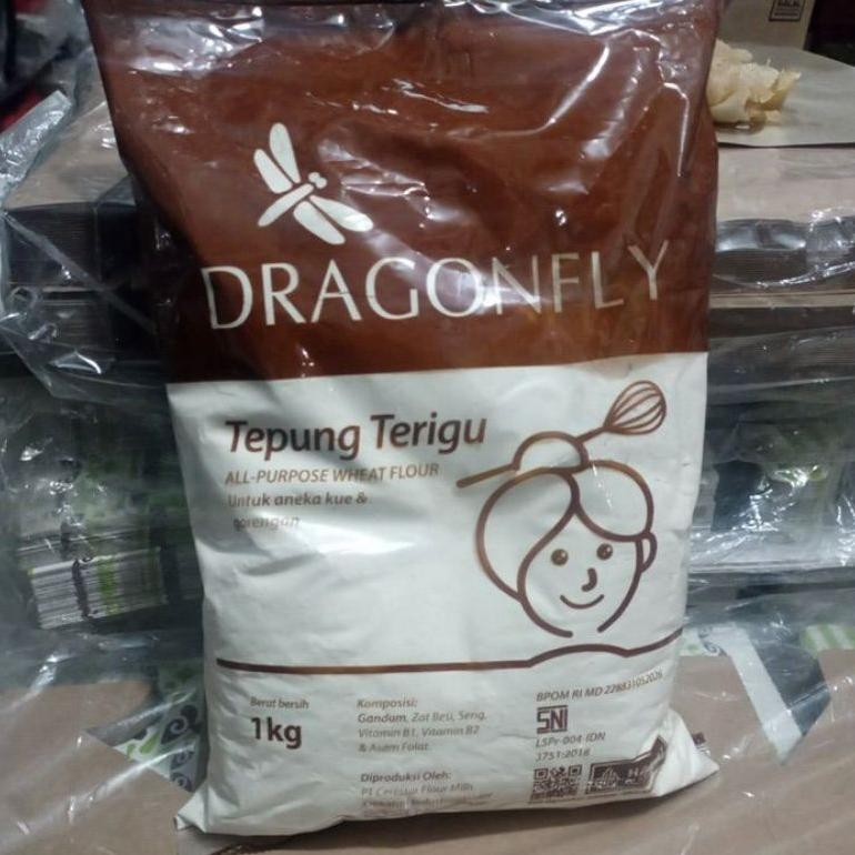 Jual TEPUNG TERIGU DRAGONFLY 1 KG ALMIRA PLASTIK | Shopee Indonesia