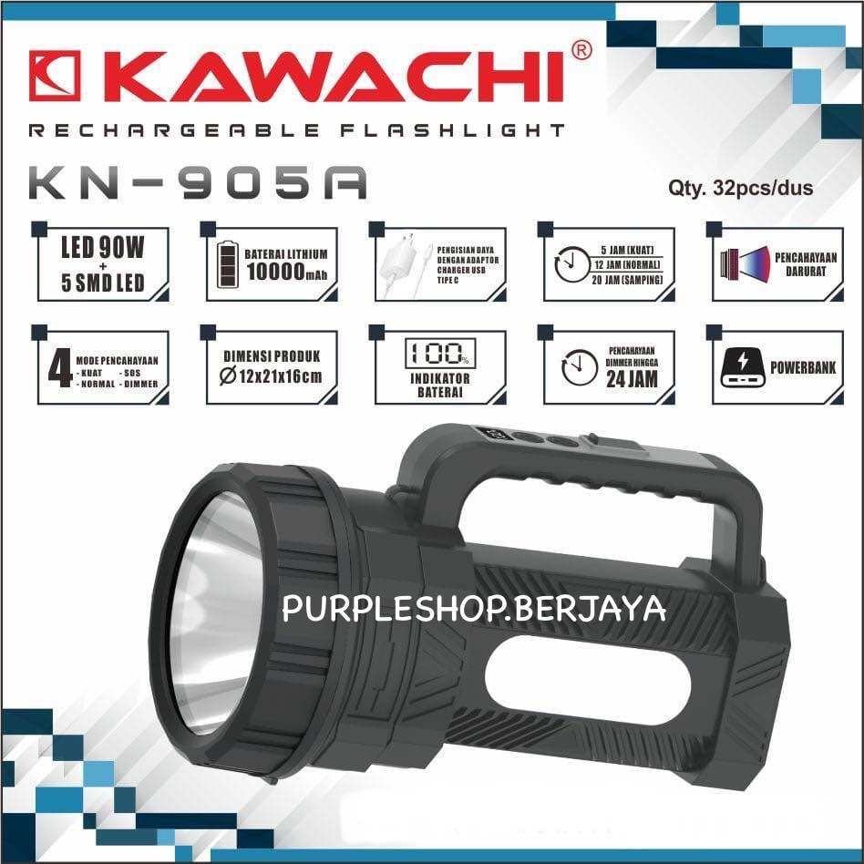 Jual Senter Tenteng Besar Kawachi 90 Watt dengan tambahan Lampu Samping ...