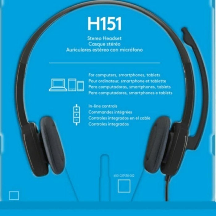Jual Harga!! LOGITECH H151 HEADSET STEREO 180 DERAJAT ROTASI MIC 100 ...