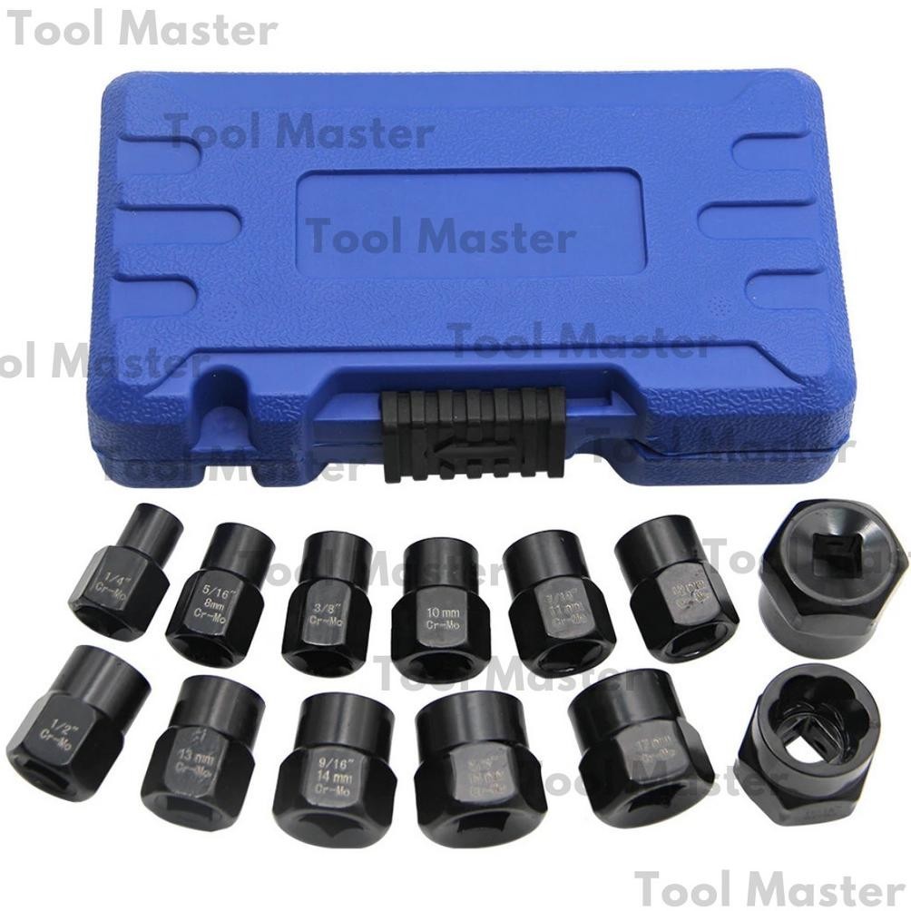 Jual Dvc-78 Tool Master Garansi 1 Tahun 13 Pcs Alat Pembuka Baut Mur Hex Rusak 9Mm-19Mm 13Pcs 3/ ...