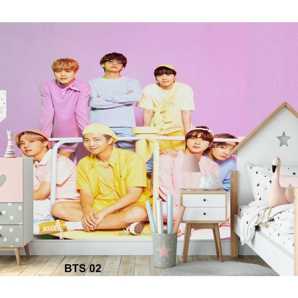 Jual sd-67 Wallpaper Custom 3D Motif BTS - Wallpaper Dinding ...