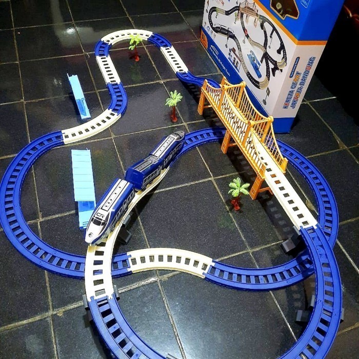 Jual Mainan Rail Tra MRT Baterai - Kereta Api Cepat Batre Anak Edukatif | Shopee Indonesia