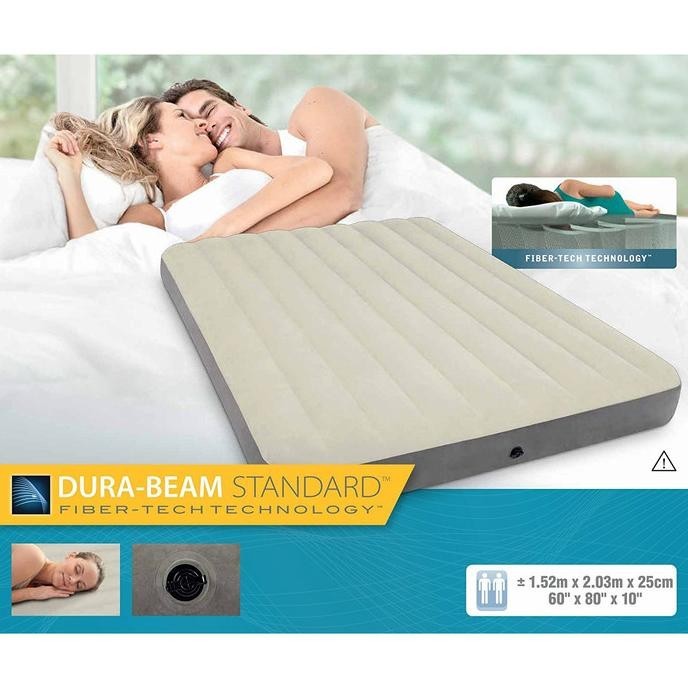 Jual PAKET Kasur Angin Deluxe Dura-Beam INTEX QUEEN + POMPA LISTRIK | Shopee Indonesia