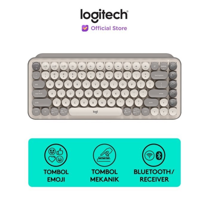 Jual Logitech Pop Keys Keyboard Wireless Mechanical Typing And Emoji ...