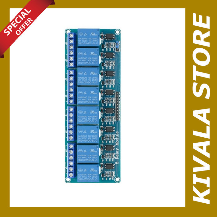 Jual Ready Relay 5v 12v 24v 8 channel module arduino raspberry | Shopee ...