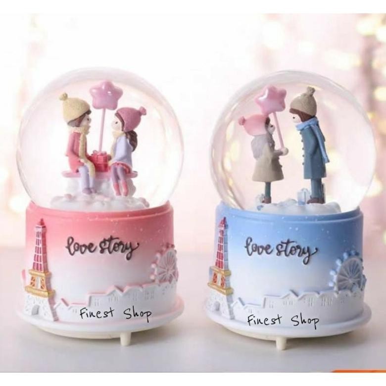 Jual wwr-76 Kotak Musik Bola Salju Snowball Waterball Unicorn Angel ...