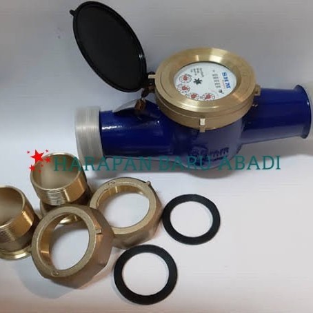 Jual Spesial Water Meter Air Dingin Shm Drat 3/4" Inch / Flow Meter Shm ...
