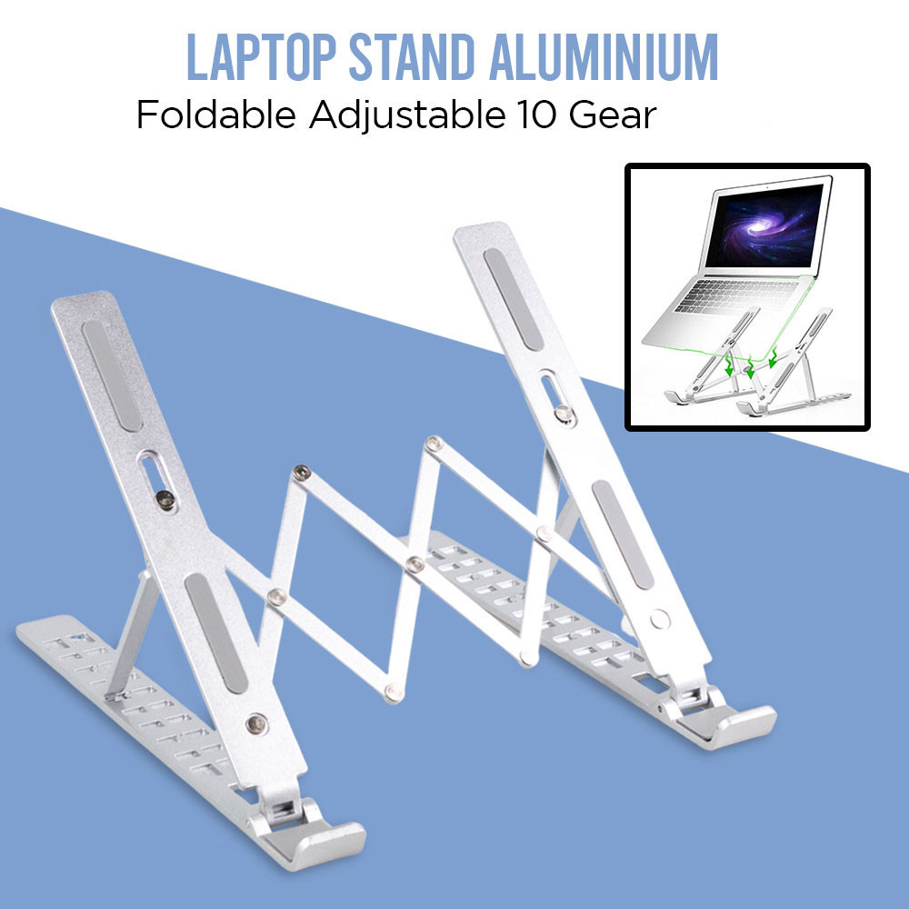 Jual Laptop Stand Aluminium Foldable Adjustable 10 Gear - H-018 ...