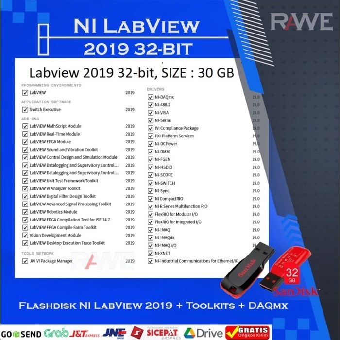 Jual NI LabView 2019 + Toolkits + DAQmx - 32 BIT | Shopee Indonesia