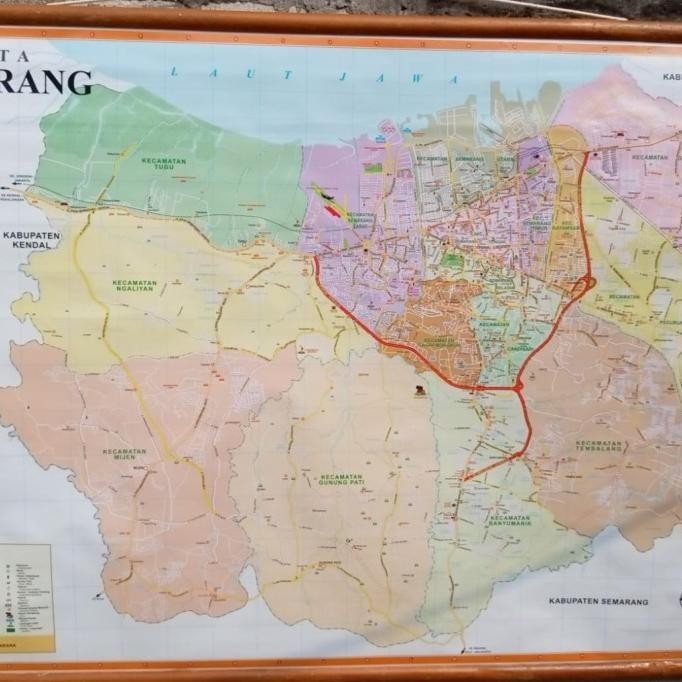 Jual Ars Baru Peta Kota Semarang Peta Dinding | Shopee Indonesia