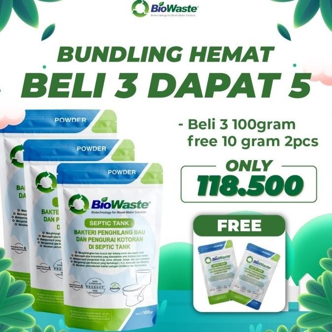 Jual Bakteri Pengurai Limbah Tinja BioWaste Septic Tank Cleaner 100 ...