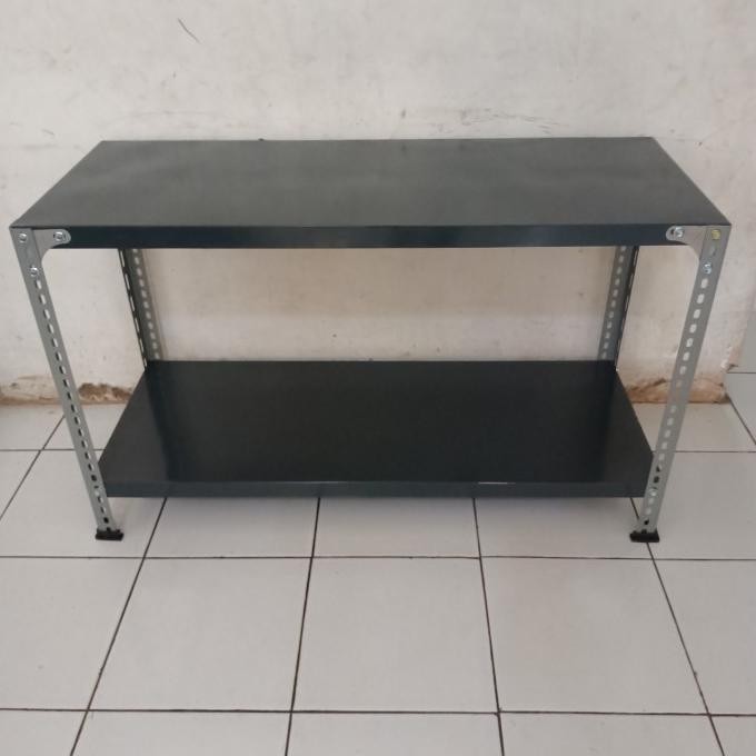 Jual rak besi siku 2 susun /rak besi meja/rak besi kompor /rak serba ...