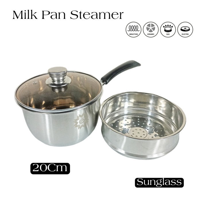 Jual Vienna Panci Kukus Gagang Tunggal Steamer Susun 2 Stainless - 20cm | Shopee Indonesia