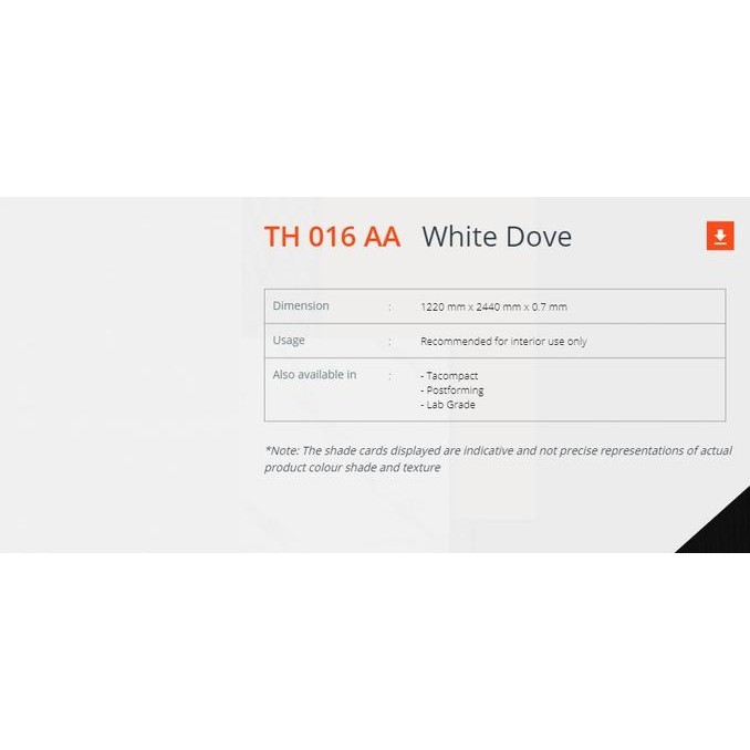 Jual Sale Besar Taco Hpl Th 016Aa White Dove | Shopee Indonesia