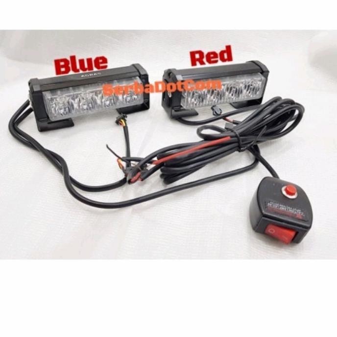 Jual LAMPU LED STROBO GRILL 4 x 2 7 MODE LED not rotator | Shopee Indonesia