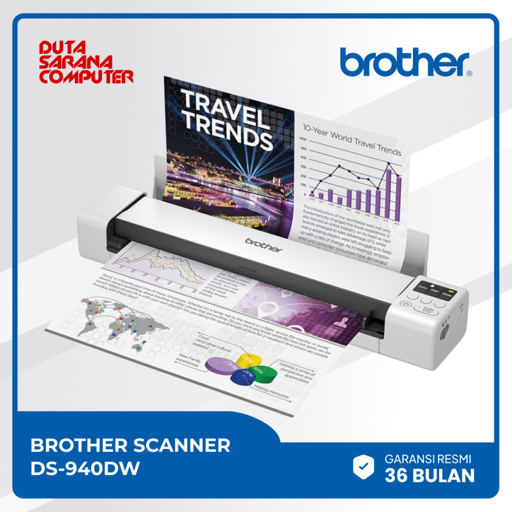 Jual BROTHER DS-940DW Scanner Portable DS 940 DW DS940DW Duplex & Wireless Mobile | Shopee Indonesia