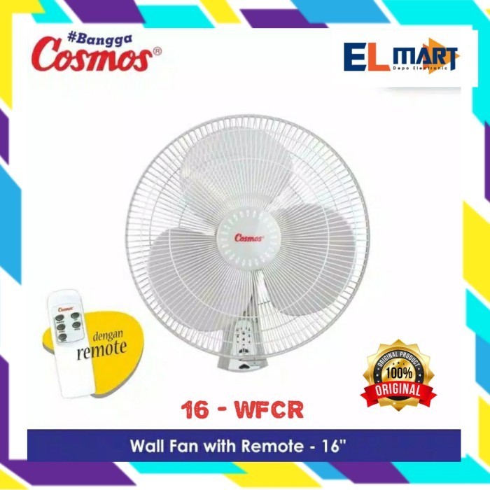 Jual Kipas Angin Dinding Remote Cosmos 16Wfcr - Wall Fan 16Inch 16 Wfcr ...