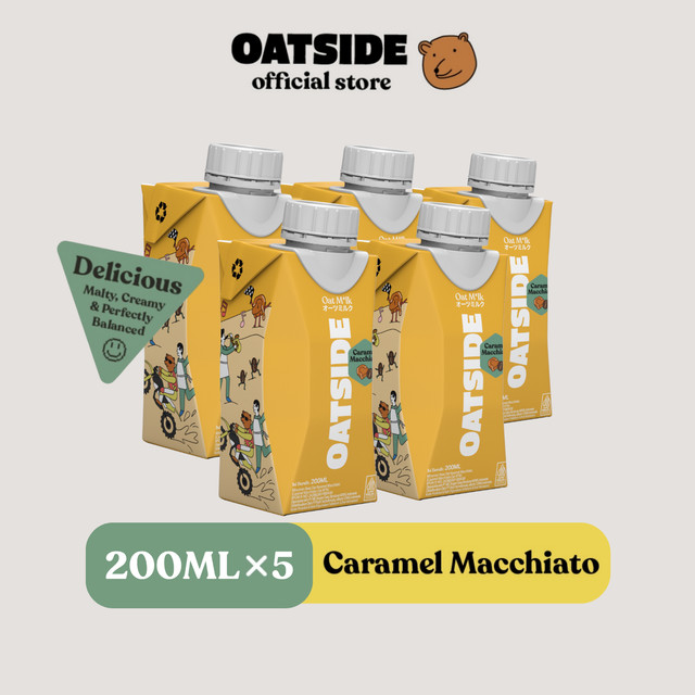 Jual OATSIDE Oat Milk Caramel Macchiato Caps (Kemasan Tutup Botol ...