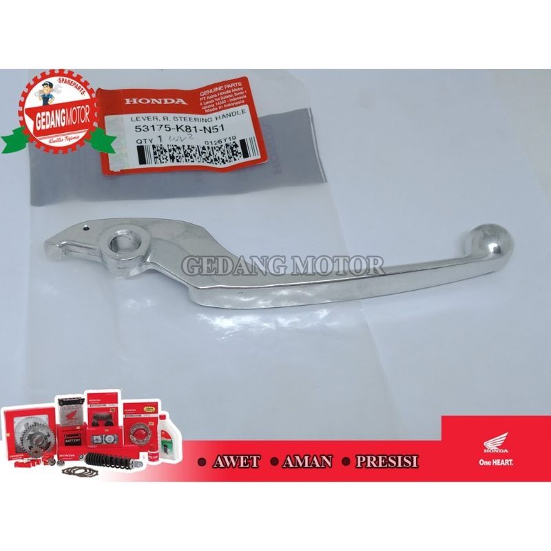 Jual HANDLE REM KANAN BEAT FI ESP BEAT STREET ASLI AHM ( 53175-K81-N51 ...