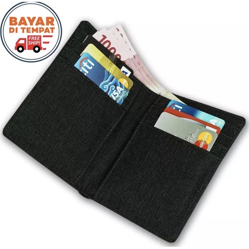 Jual Dompet Pria Bahan Kanvas J3300 Dompet Polos Model Tegak Pasport ...