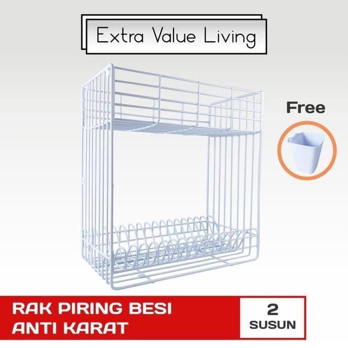 Jual Modelline Rak Piring Besi 2 Susun Minimalis Evl-B-30-Med | Shopee ...