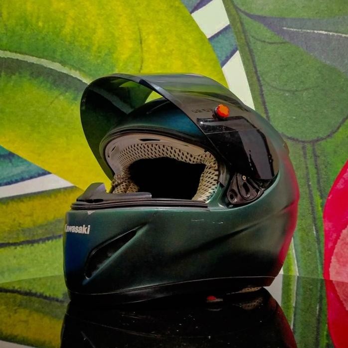 Jual KYT C4 KAWASAKI REPAINT EMERALD GREEN | FULLFACE KYT | HELM ...