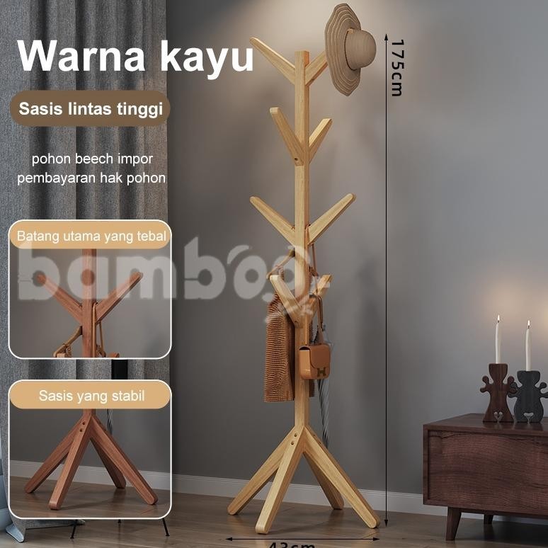 Jual Stand Hanger Kayu/Stand Hanger/Gantungan Topi Multifungsi ...