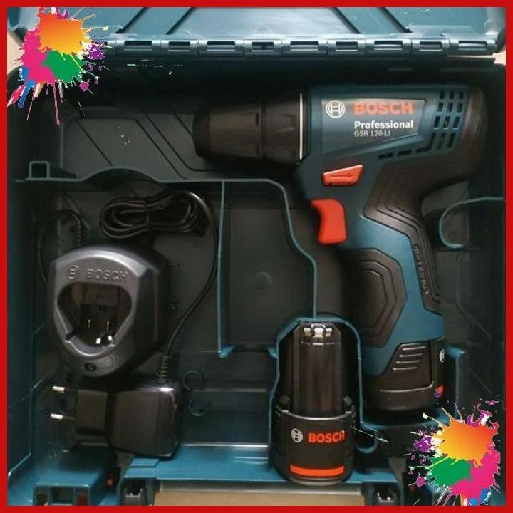 Jual (UTP-BK) MESIN BOR BATTERY BATERAI CORDLESS DRILL BOSCH GSR 120-LI ...