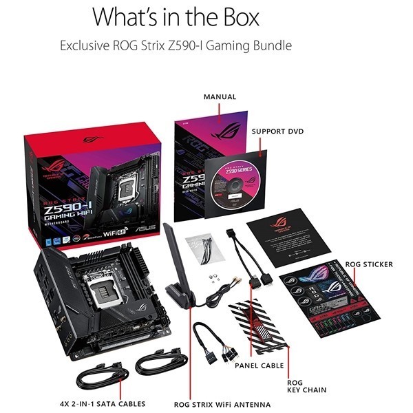 Jual ASUS ROG STRIX Z590-I GAMING WIFI MINI ITX MOTHERBOARD LGA1200 ...