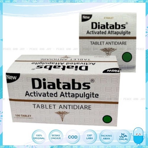 Jual NEW DIATABS DUS ISI 25 STRIP X 4 TABLET OBAT TABLET UNTUK DIARE ...