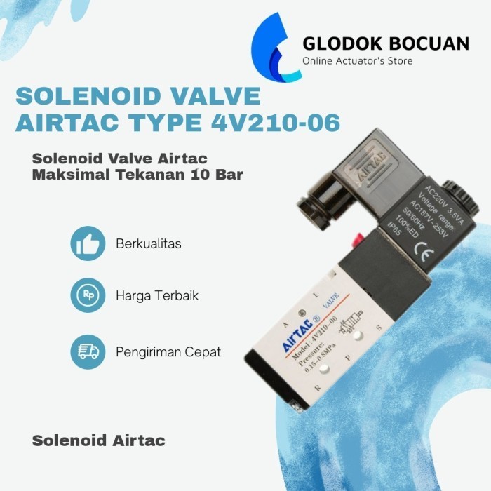 Jual SOLENOID VALVE 4V210-06 4V 210-06 4V 210 06 AIRTAC SELENOID VALVE ...