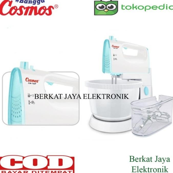 Jual Bagus Cosmos Cm1669 Stand Mixer 5 Speed Real Turbo 2In1 200 Watt ...