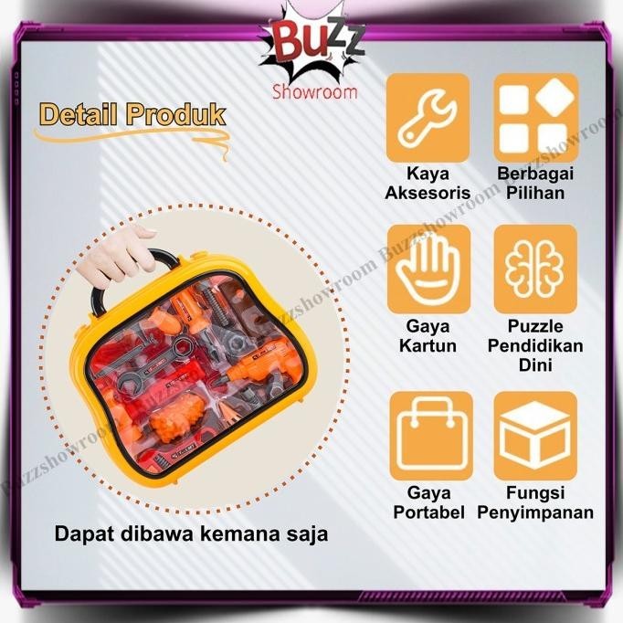 Jual Toolbox Tools Set Toys Mainan Alat Perkakas Obeng Engineering Tool ...