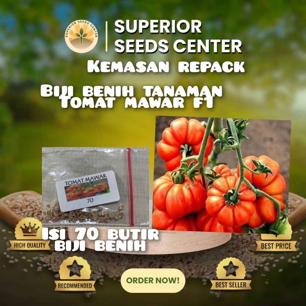 Jual kemasan repack plastik klip 70 butir biji benih tanaman tomat ...