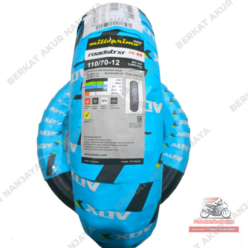 Jual ADX ROADSTRXR 110/70-12 ADX MillePrimo Soft compound Fazzio vespa ...