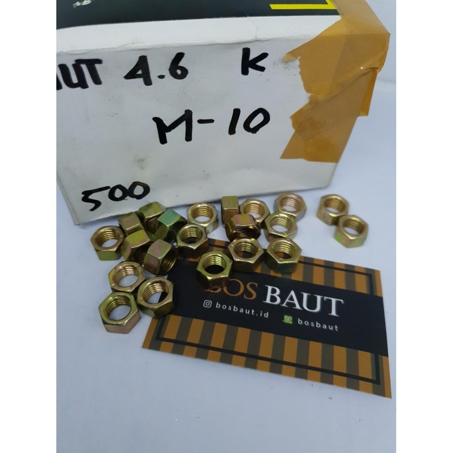 Jual Mur Besi M 10 Kuning - Mur Besi 4.6 Kuning | Shopee Indonesia