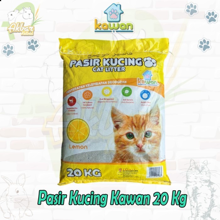 Jual Pasir Kawan 20 Kg - Pasir Kucing Gumpal Wangi Kawan 20Kg | Shopee ...