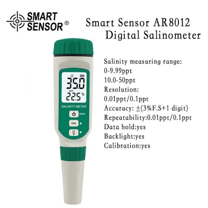 Jual Produk Salinometer Smart Sensor Salt Meter AR8012 Garam Asin ...