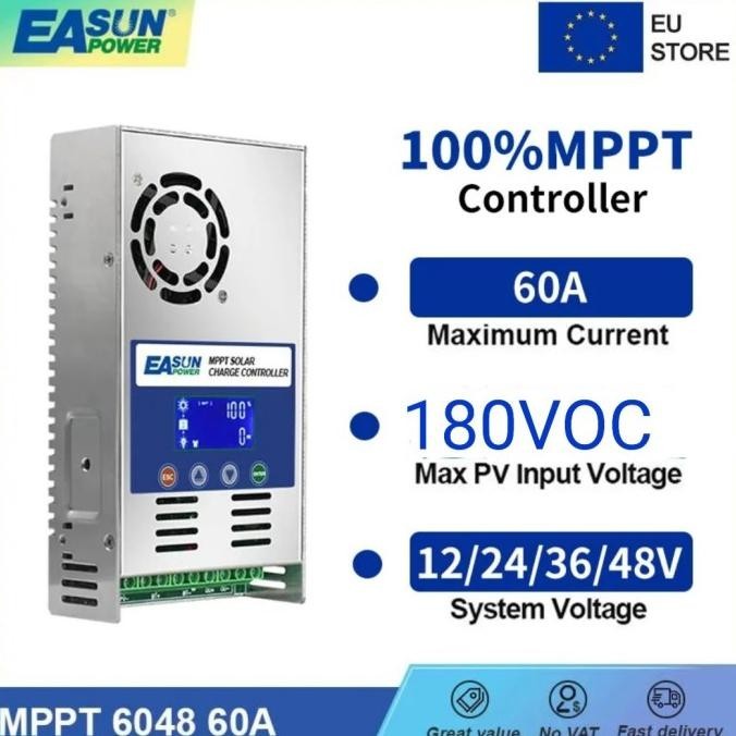 Jual MPPT 60A EASUN POWER SOLAR CHARGE CONTROLLER 12V/24V/36V/48V SCC SURYA ORIGINAL DAN ...