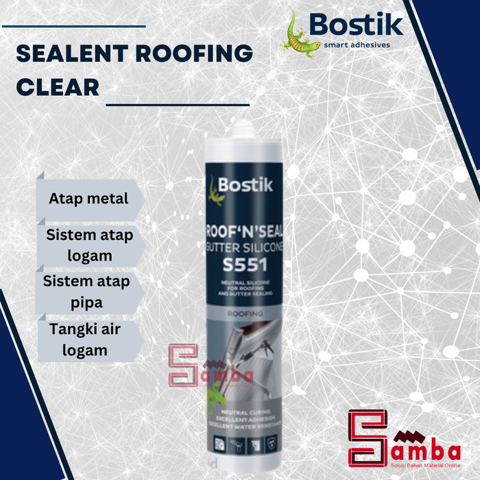 Jual Lem Sealent Bostik Silicone Roof & Gutter S551 silikone atap ...