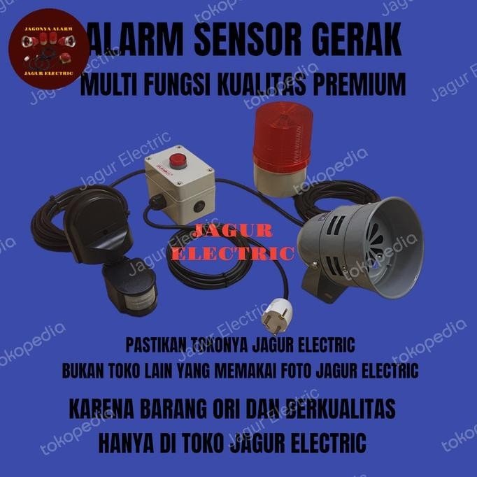Jual Alarm Anti Maling Sirine Anti Maling 290 Lampu Dengan Sensor