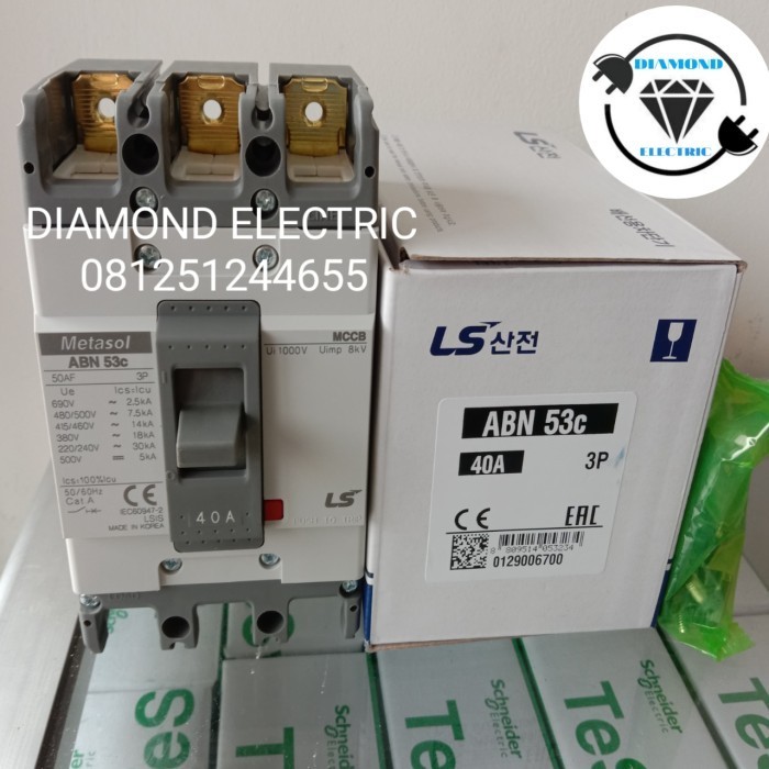 Jual Mccb Brraker Abn-53C 3P 15A 20A 30A 40A 50A Ls Electric / Abn53C Ls Ori | Shopee Indonesia