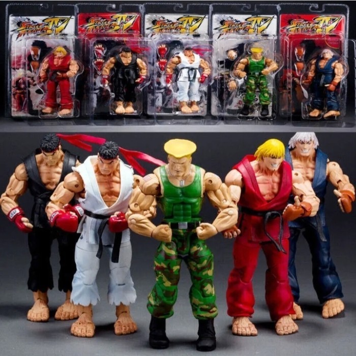 Jual Action Figure Neca STREET FIGHTER Guile Ken Ryu Chun Li Akuma ...