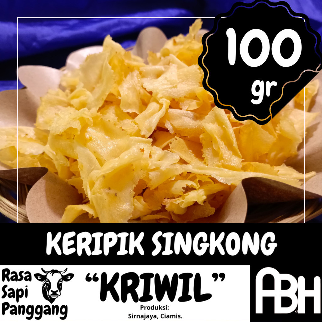 Jual ABaH Keripik Singkong Kriwil Rasa Sapi Panggang 100gr | Shopee ...