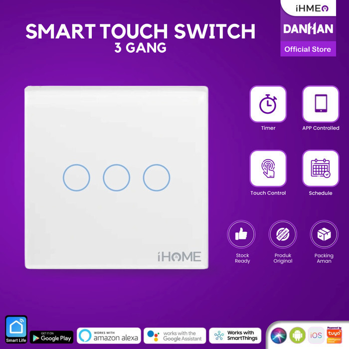 Jual Smart Switch 3 Gang Ihme By Danhan Saklar Touch Screen Wireless ...