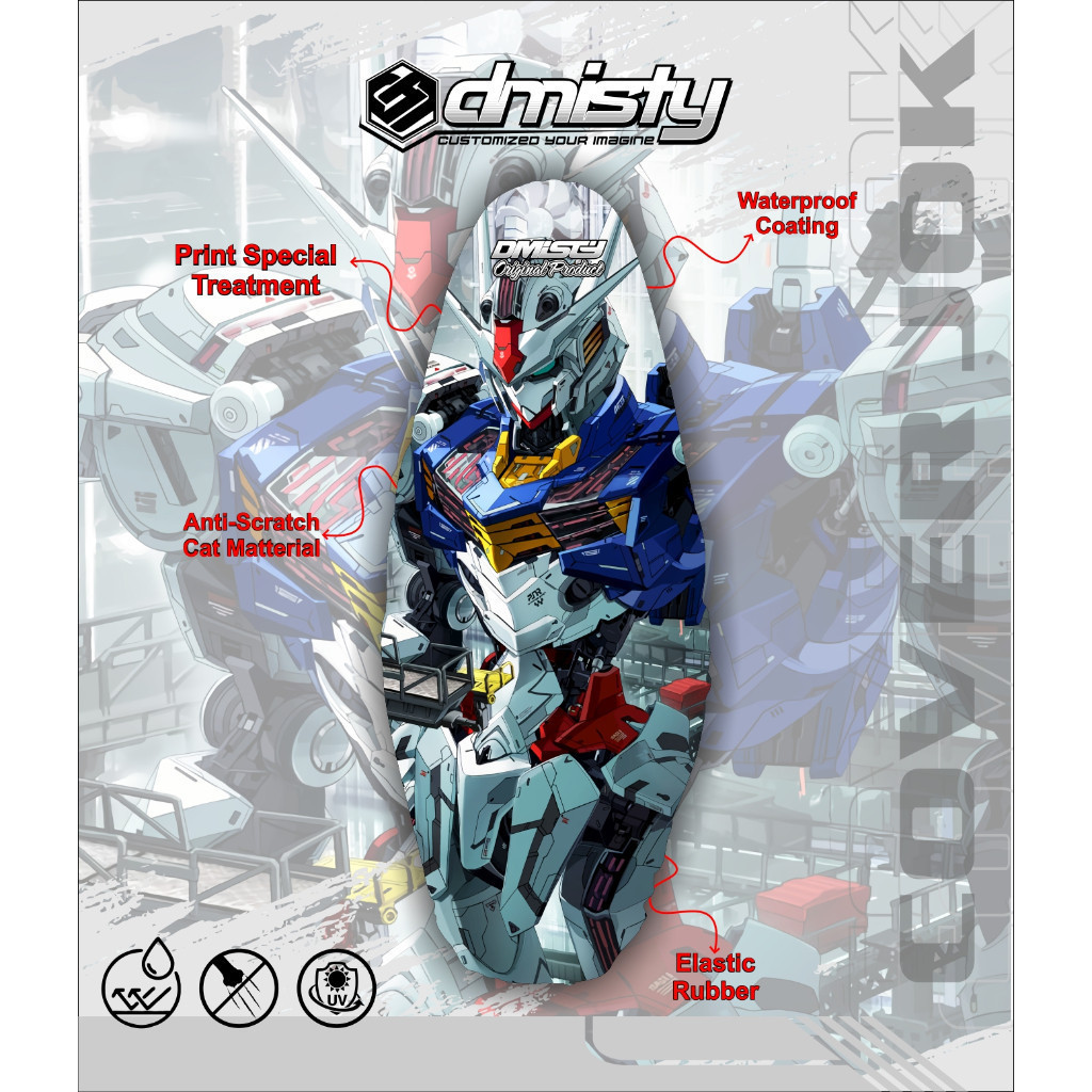 Jual DMISTY [ ANIME GUNDAM 01 ] COVER SARUNG JOK MOTOR UNIVERSAL FULL ...